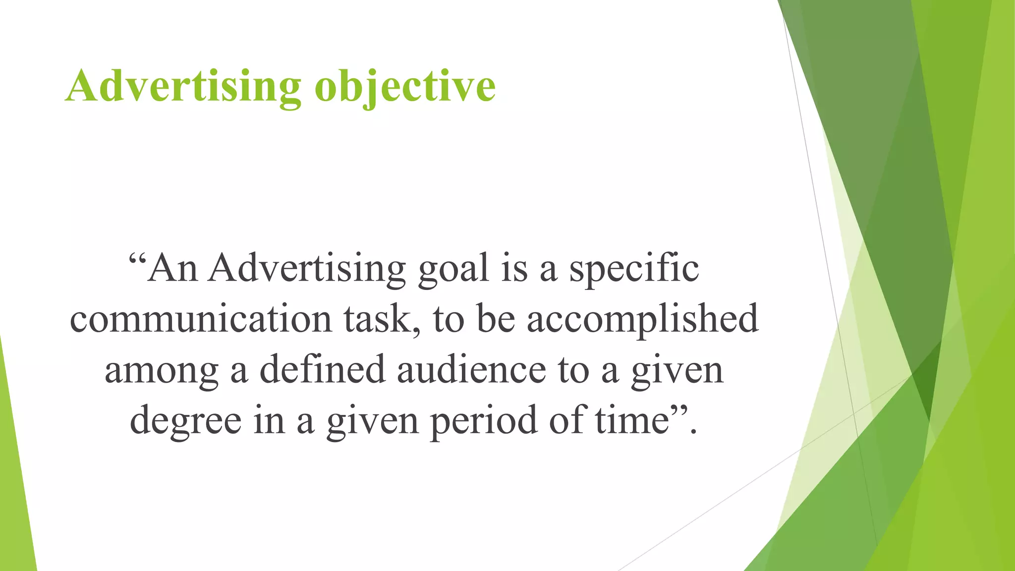 Objective setting & determining the target audience |advertising goals ...