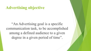 Objective setting & determining the target audience |advertising goals ...