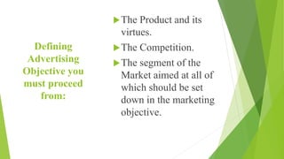 Objective setting & determining the target audience |advertising goals ...