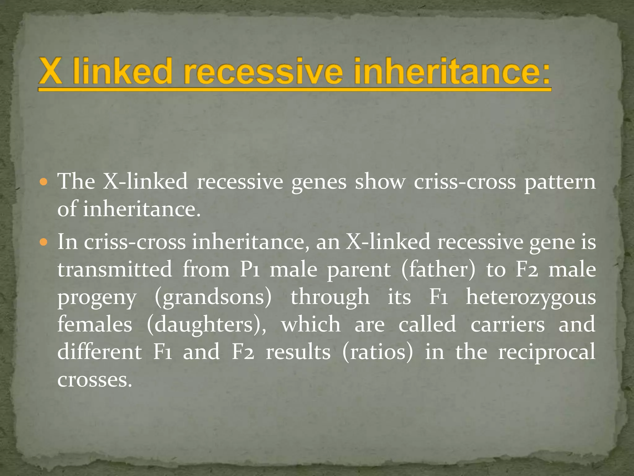 sex linked inheritance | PPTX