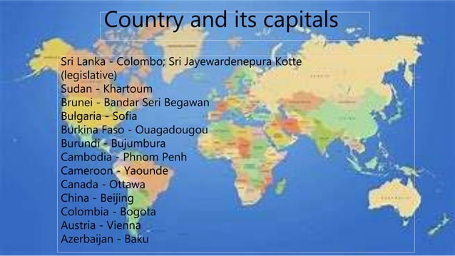 50 countries and its capitals | PPTX