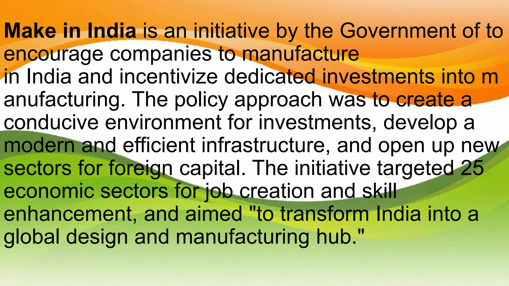 Class 12 Economics Project - Make In India | PPTX