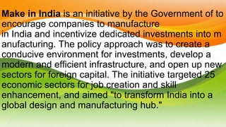 Class 12 Economics Project - Make In India | PPTX