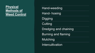 Weed management in agriculture | PPT