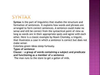 syntactic structural | PPTX