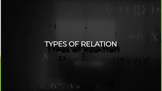 RELATIONS AND TYPES OF RELATION | PPT