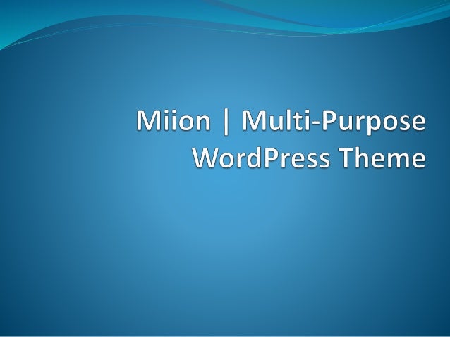 Miion | Multi-Purpose WordPress Theme | PPT