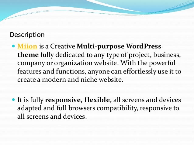 Miion | Multi-Purpose WordPress Theme | PPT