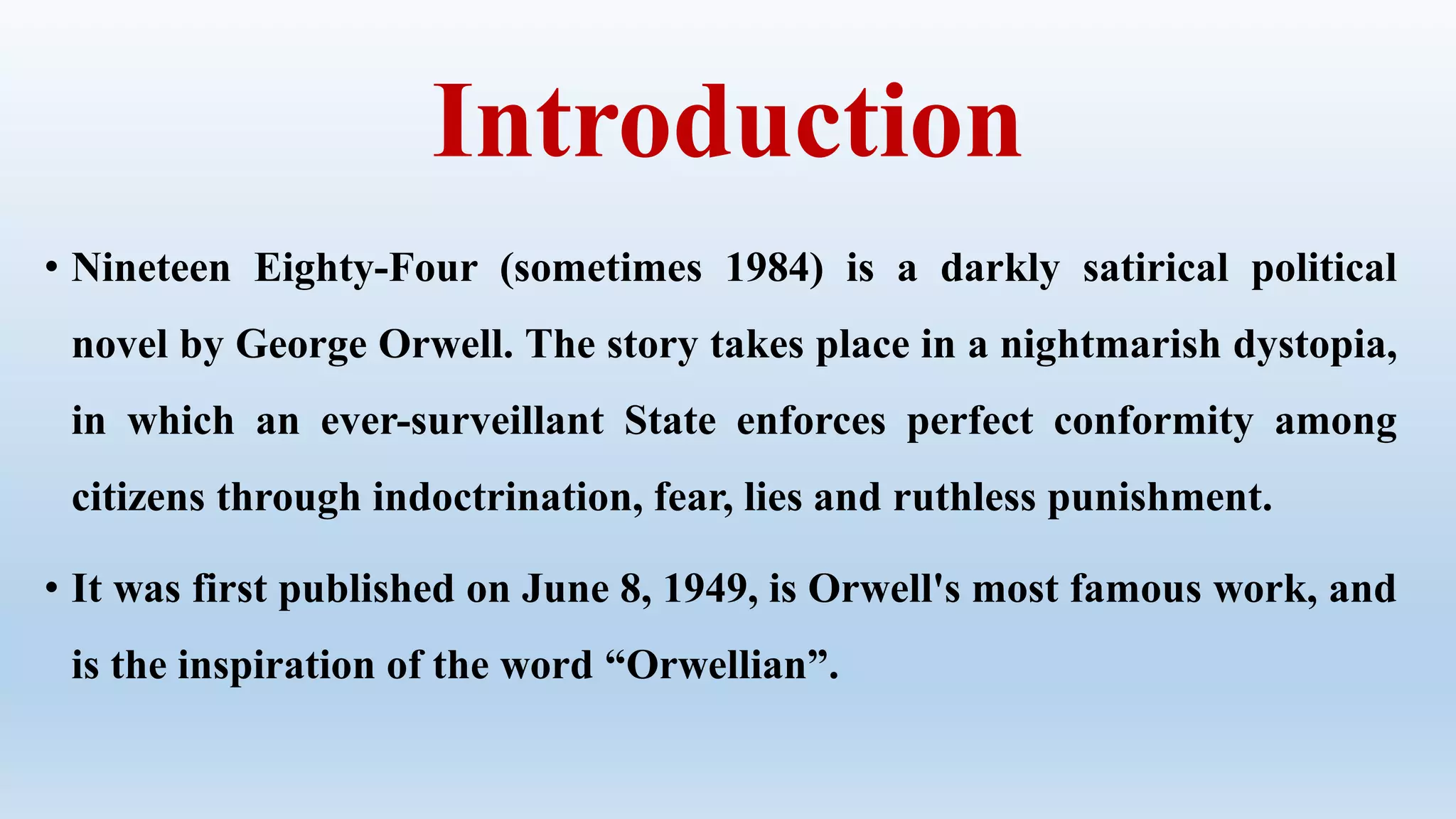 George Orwell’s 1984 | PPTX