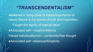 Introduction of "Transcendentalism" | PPT