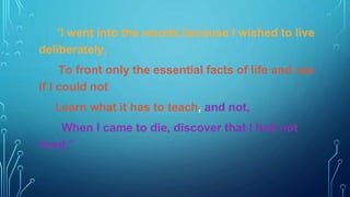 Introduction of "Transcendentalism" | PPT