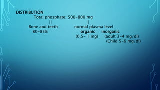 HORMONAL regulation of phosphate homeostasis | PPTX | Endocrine and ...