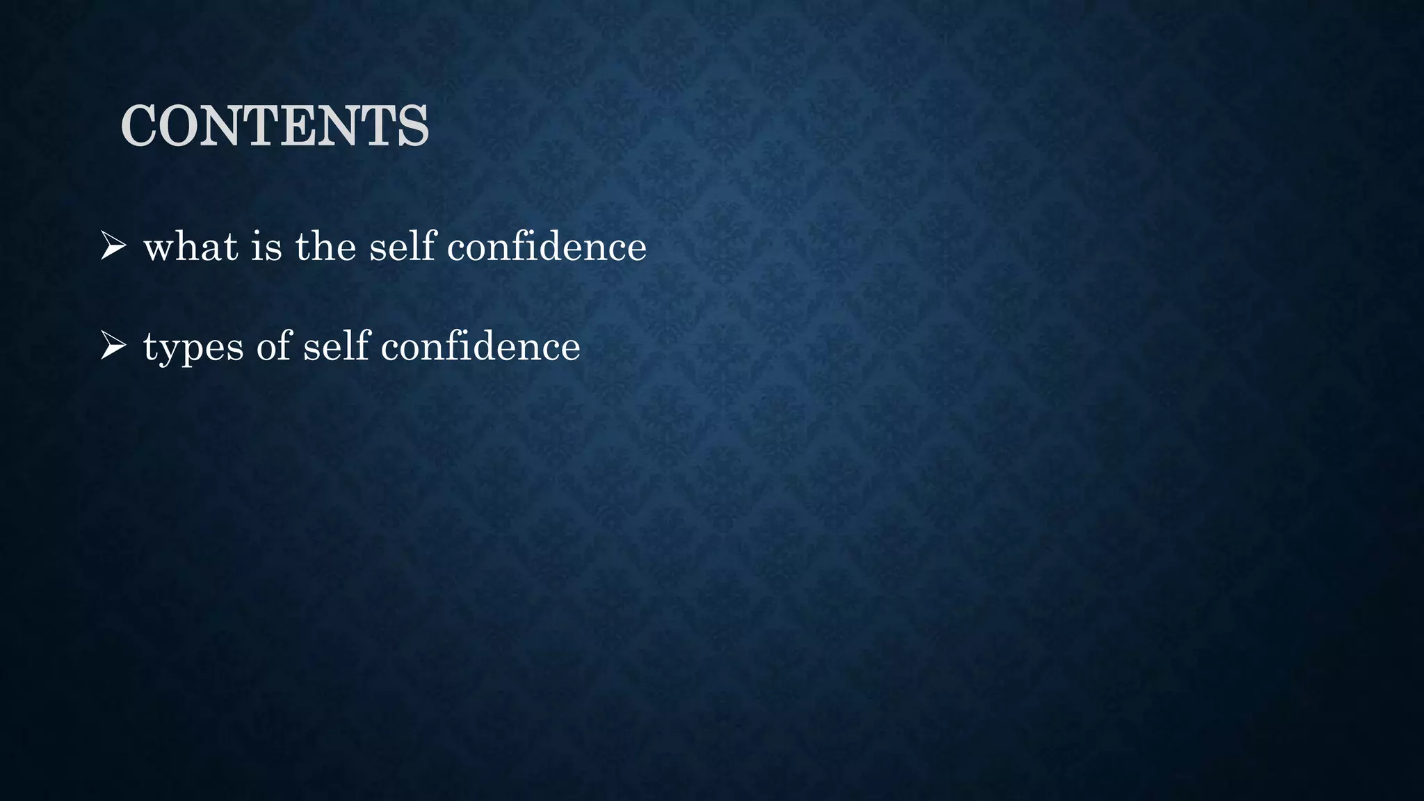 self confidence | PPT