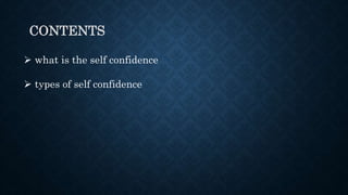 self confidence | PPT