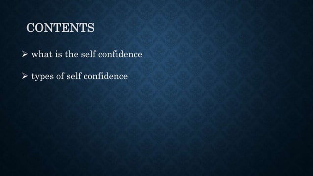 self confidence | PPT