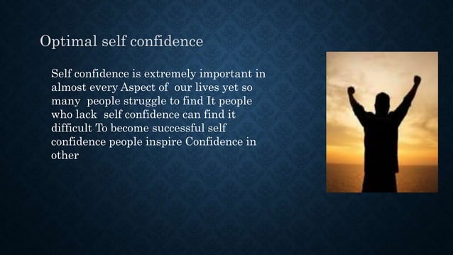 self confidence | PPT