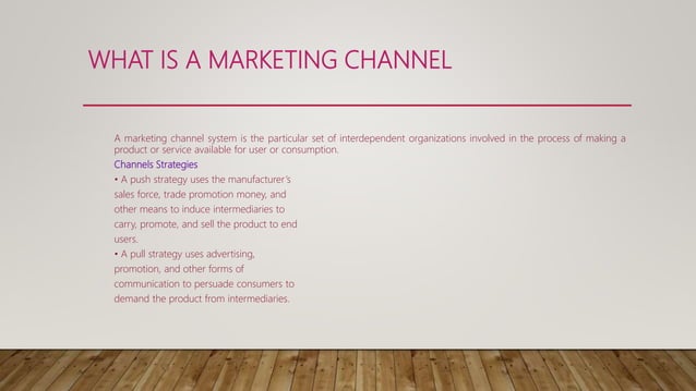 Channel System In More Supermarkets | PPT