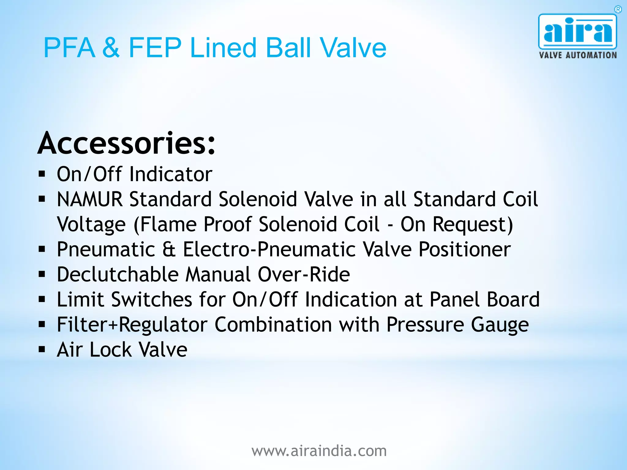 PFA Lined Ball Valve | PPTX