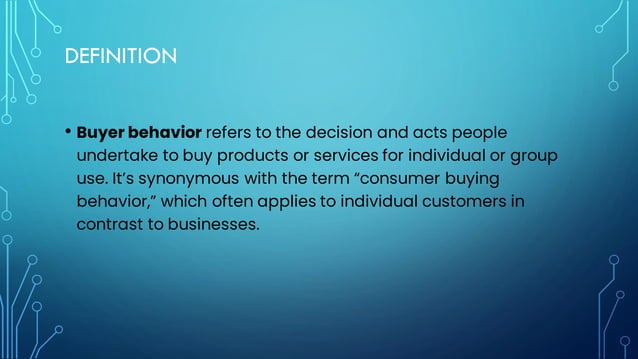Buying behavior model | PPT
