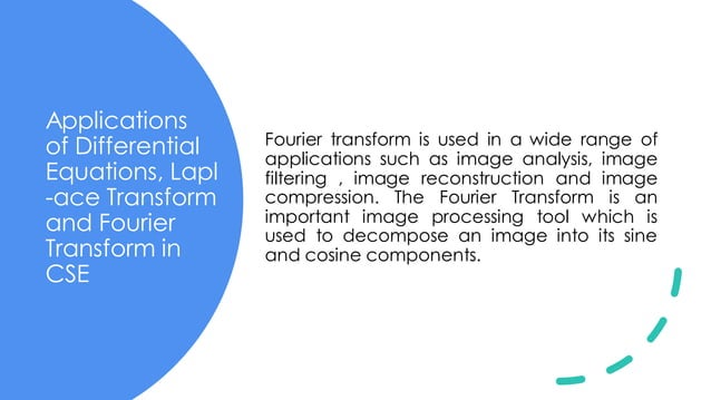 Real Life Application Of Differential Equations Laplace Transform In Cse Pdf