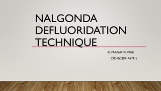 Presentation (2).pdf defluoridation | PPT