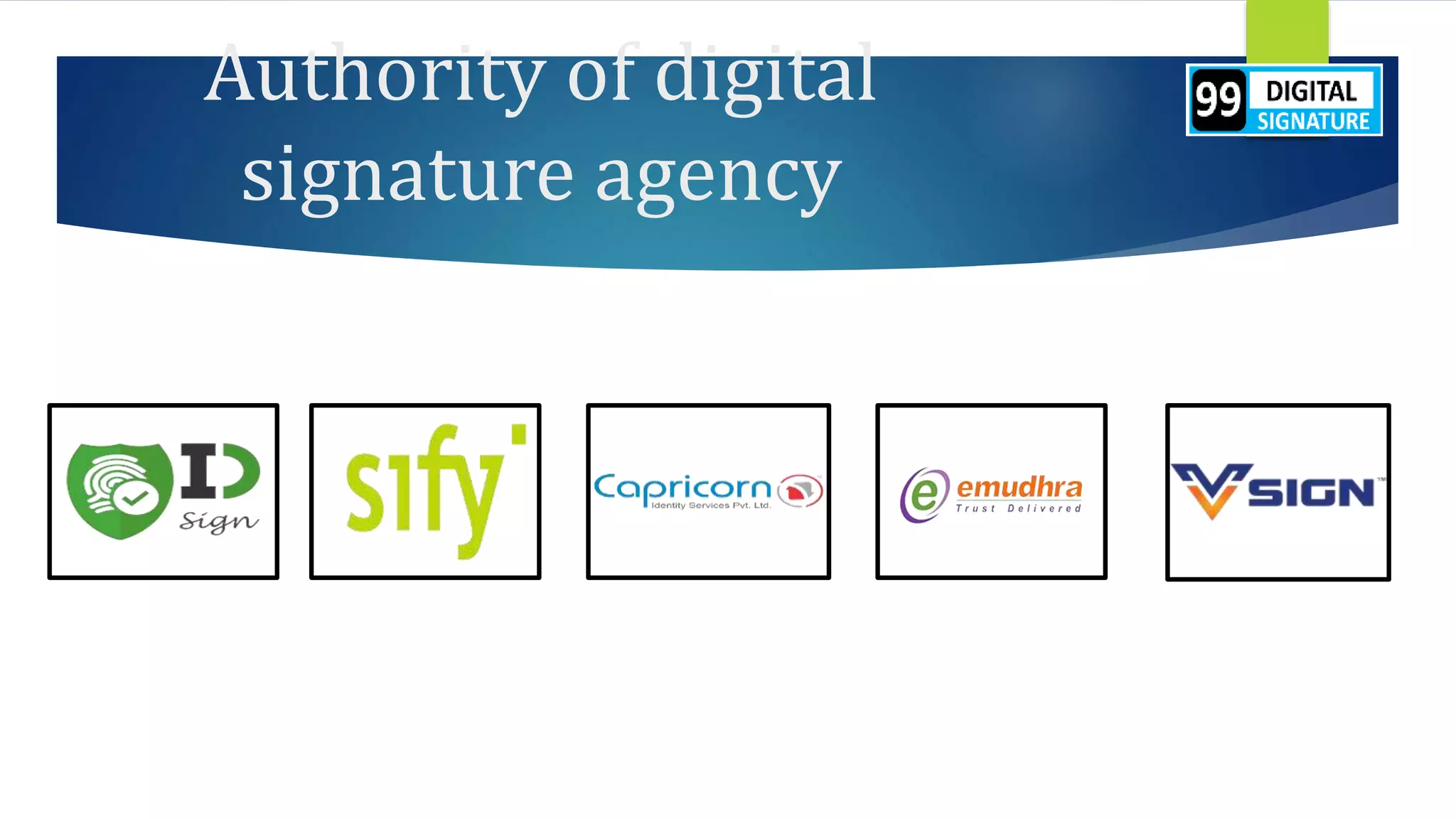 digital signature provider in lucknow | PPTX