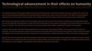 the advancement of the technology | PPTX