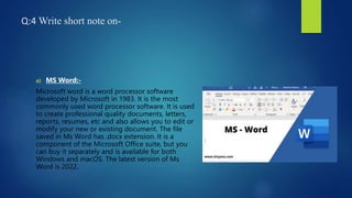 MS OFFICE &POWERPOINT | PPTX