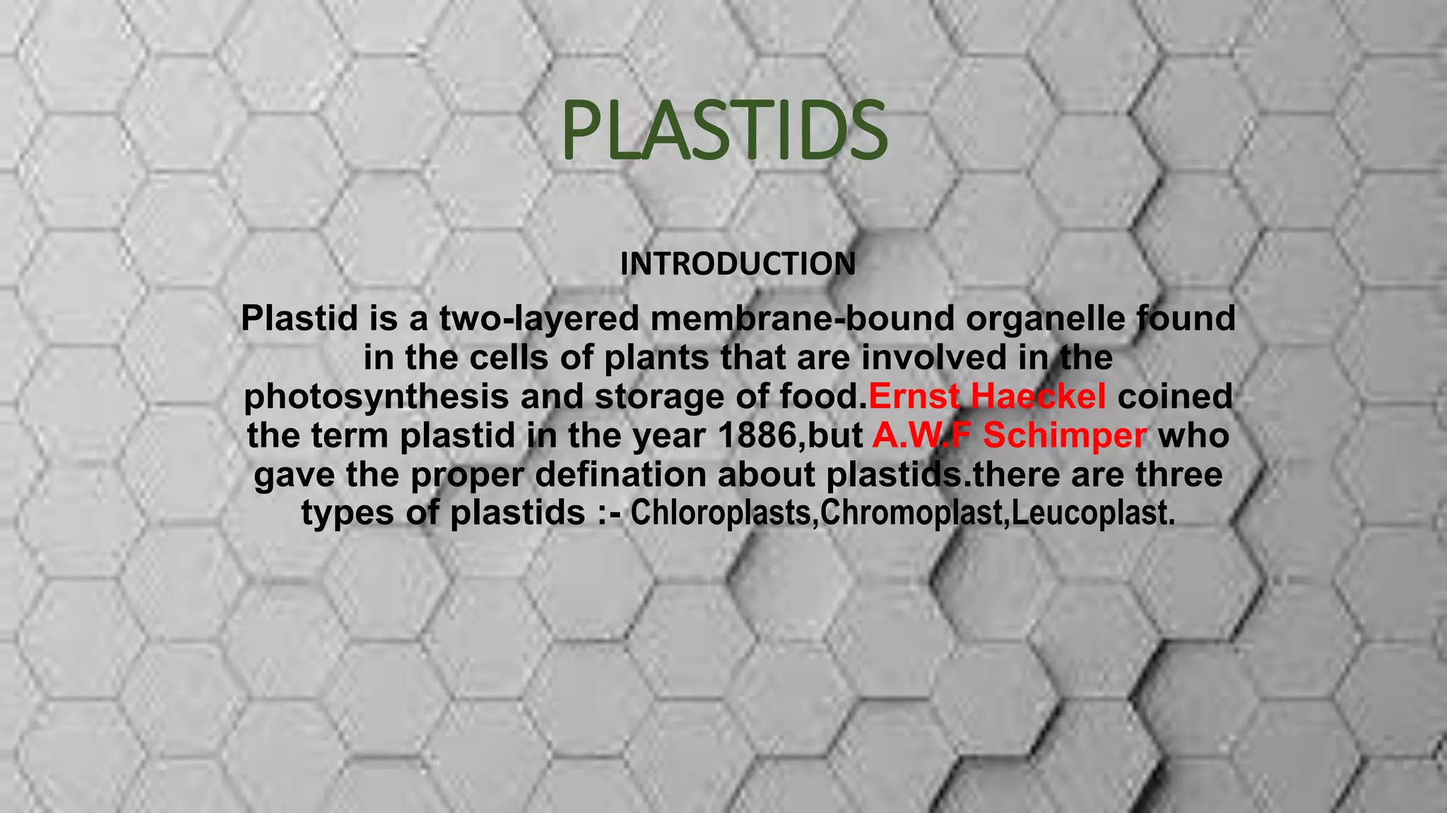 Plastids incomplete ppt | PPT