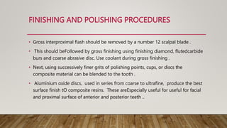 Finishing and polishing of composite restorations | PPTX
