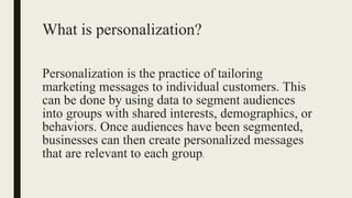 Personalization and Hyper Targeting in Digital Marketing | PPTX