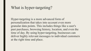 Personalization and Hyper Targeting in Digital Marketing | PPTX