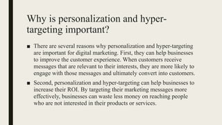 Personalization and Hyper Targeting in Digital Marketing | PPTX