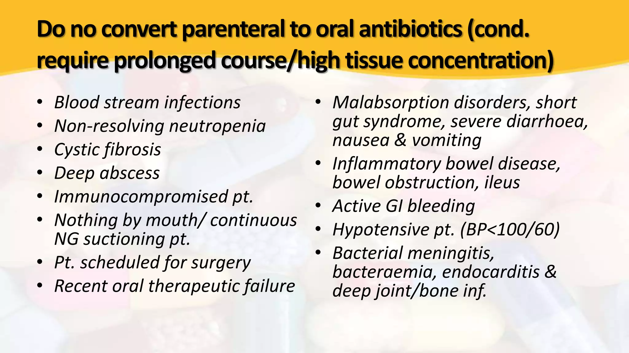 Antibiotics' protocols & pharmaceutical dosage forms conversions.pptx