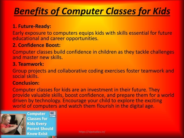 computer classes for kids | PPTX | Secondary Education | Education