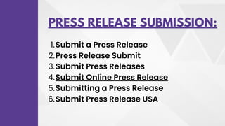 press release submission | PPT