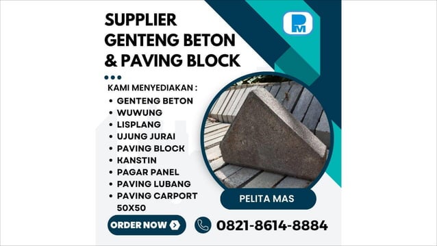 ORDER SEKARANG, Paving Block Warna Hitam | PDF