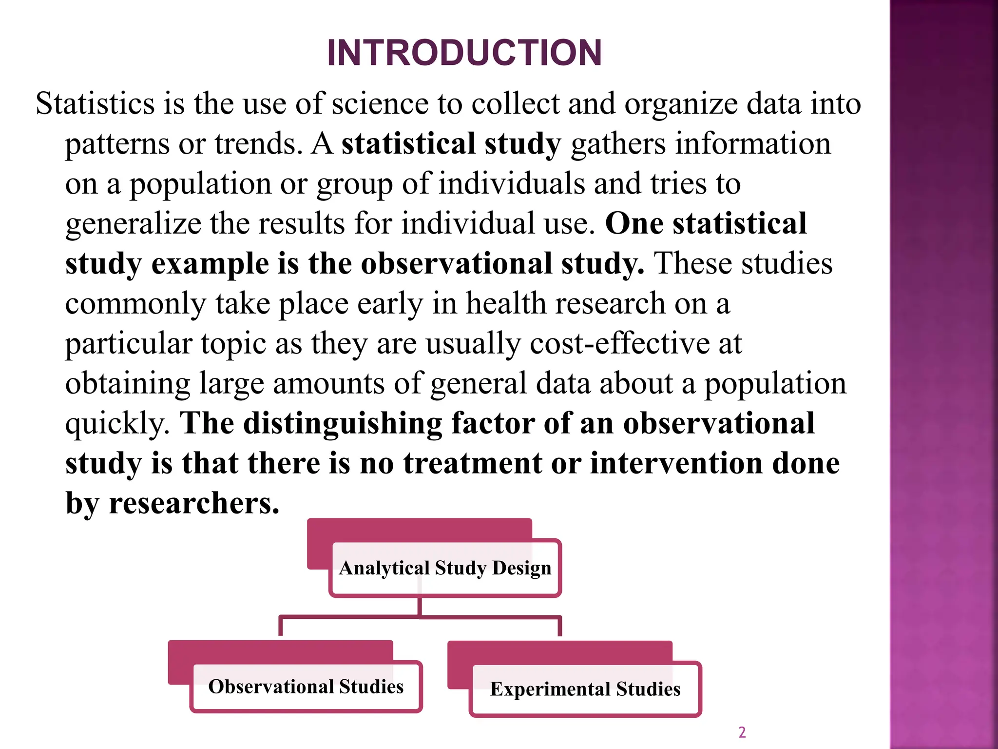 Observational studies.Biostatic and research methodology | PPTX