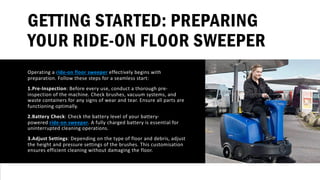 How to Operate an Industrial Ride-on Floor Sweeper | PDF