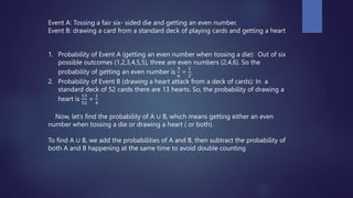 Find the probability of the aub and convert into percentage | PPTX