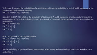 Find the probability of the aub and convert into percentage | PPTX ...