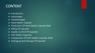 Presentation2Non Sterile manufacturing Process Technology Capsules(hard ...