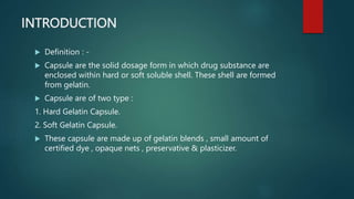 Presentation2Non Sterile manufacturing Process Technology Capsules(hard ...