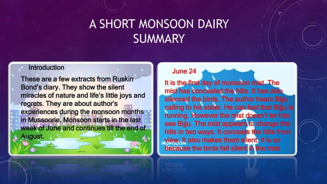 A Short Monsoon Diary | PPTX | Weather | Science
