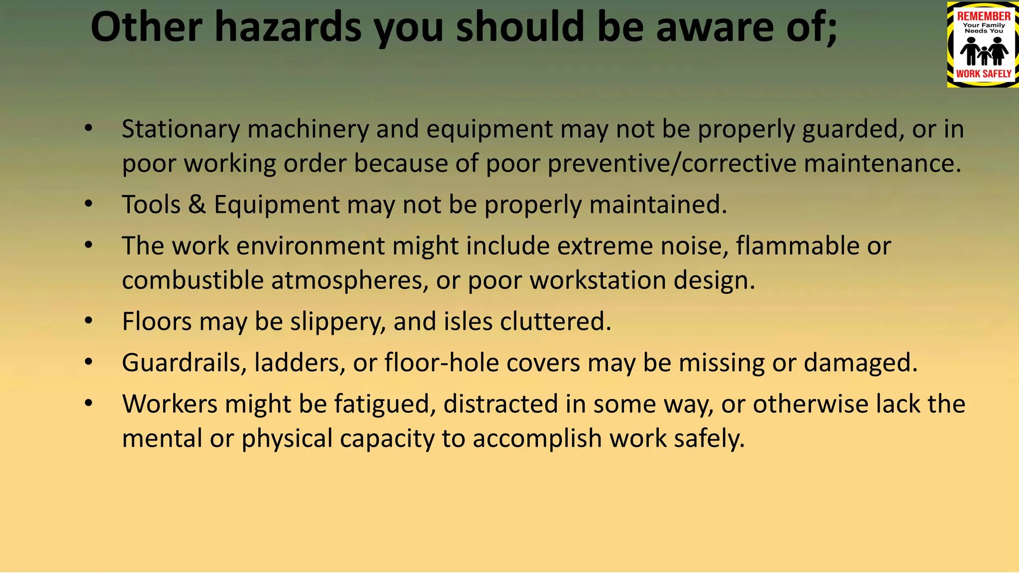 Hazard awareness and preventionList of hazards.pptx