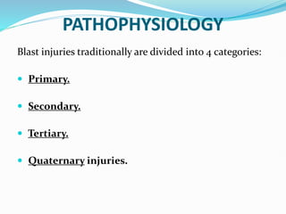 BLAST INJURIES, An approach towards a patient that has suffered a blast ...