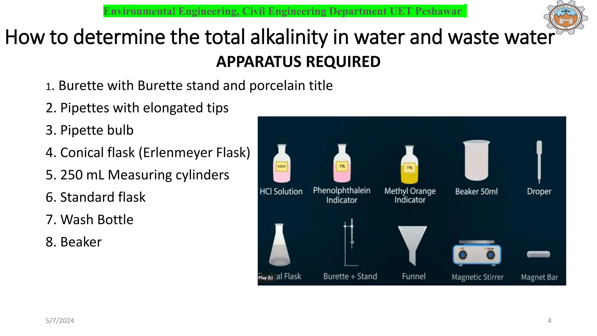 total alkalinity in water and waste water | PPTX