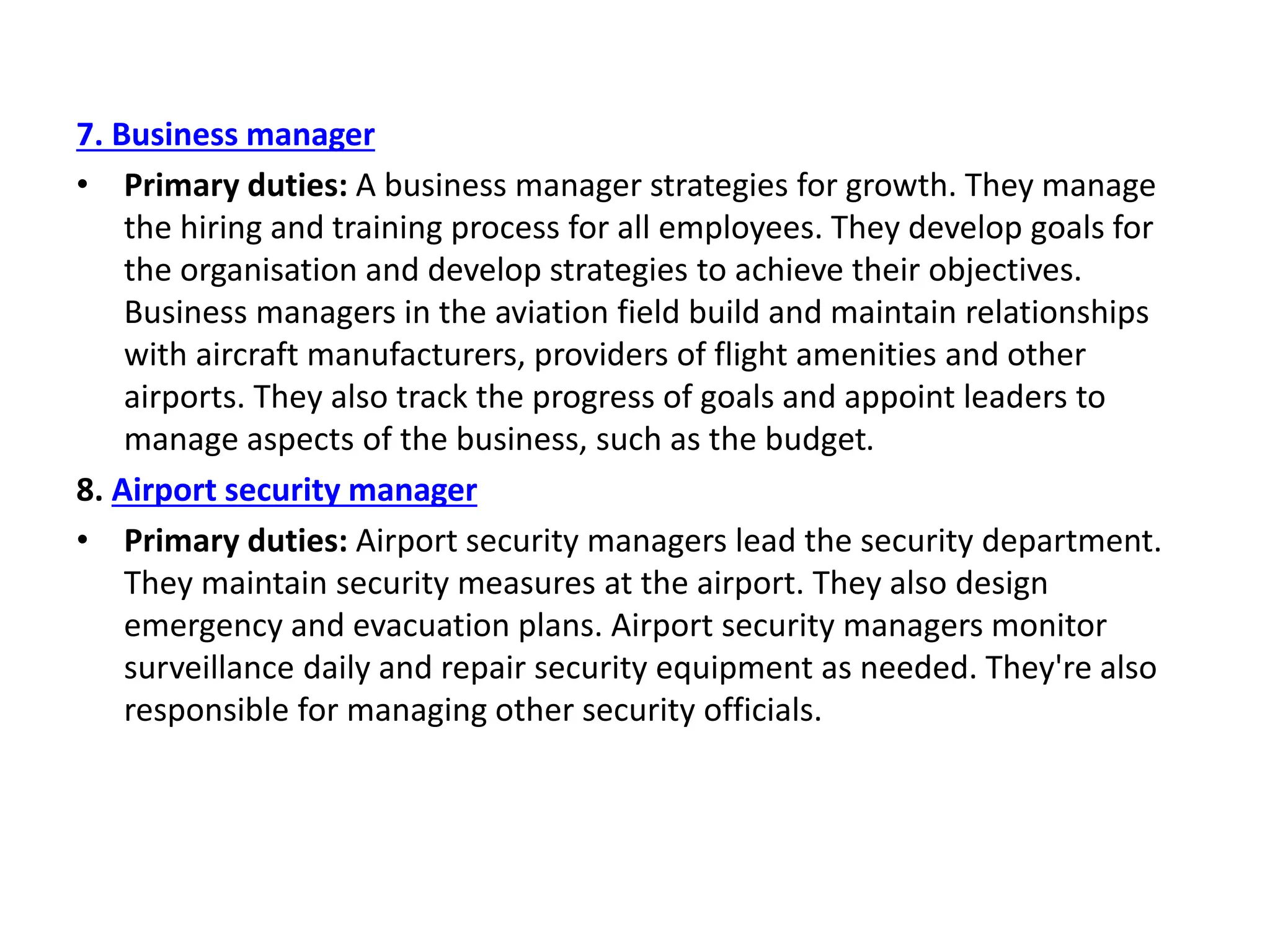 aviation management presentation for students | PPTX