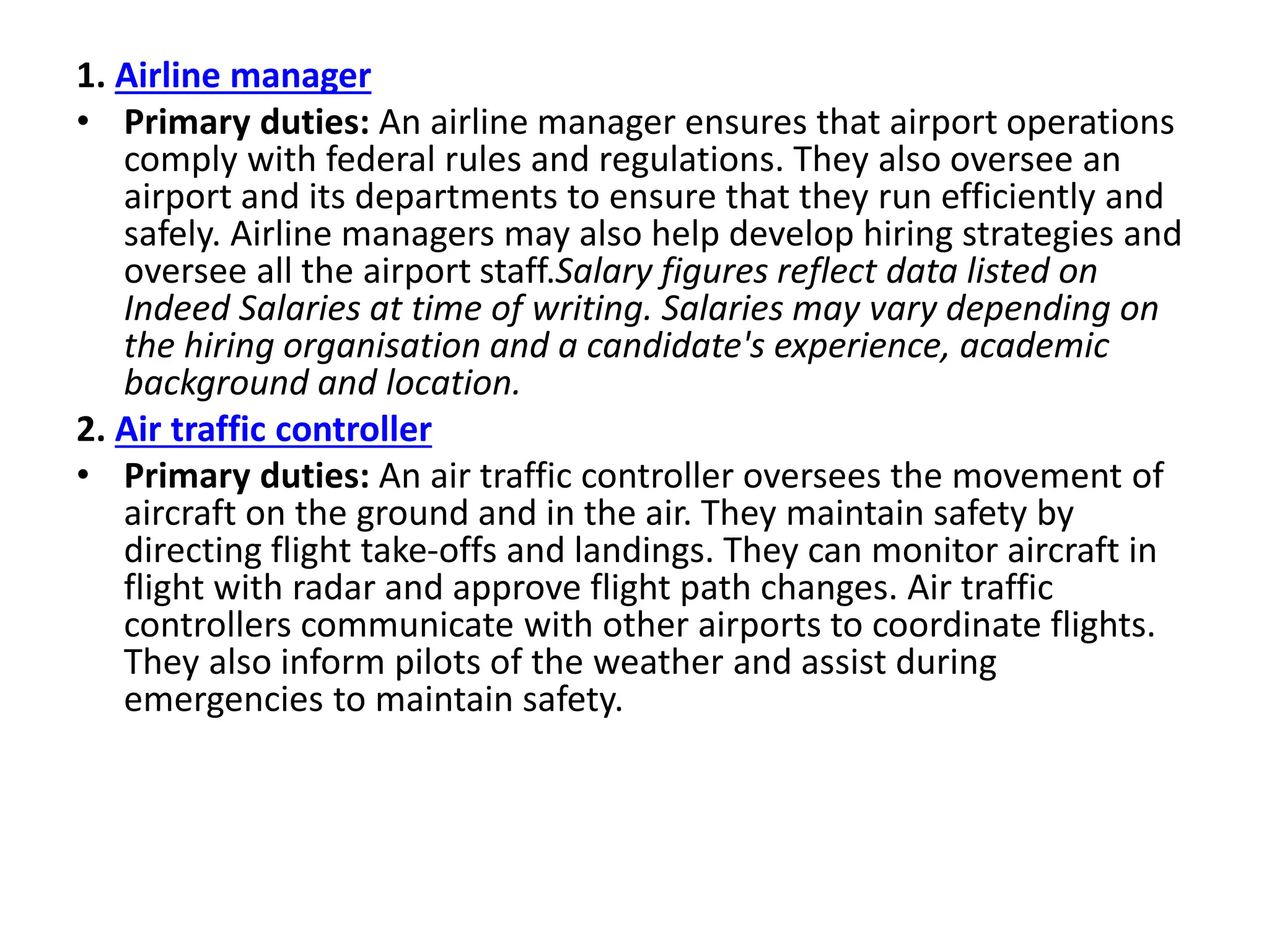 aviation management presentation for students | PPTX