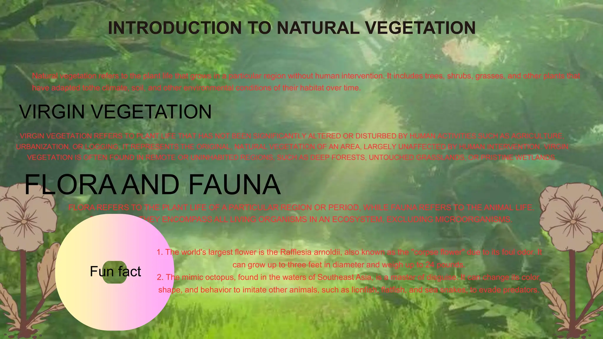 natural vegetation and wildlife shakalaka boom boom | PPTX